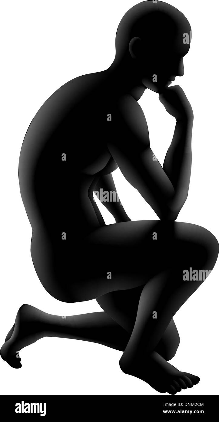 Rodin The Thinker Silhouette