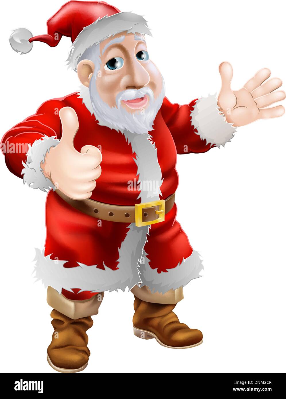 Illustration of a happy cartoon Christmas Santa Claus giving a thumbs ...