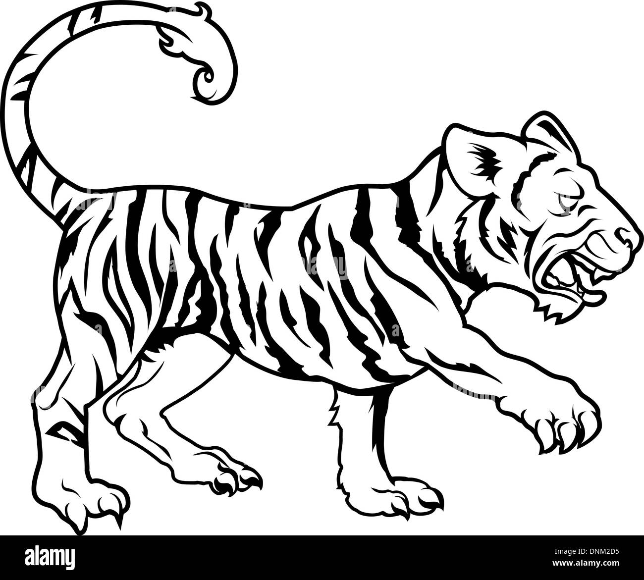 Rampant tiger Stock Vector Images - Alamy