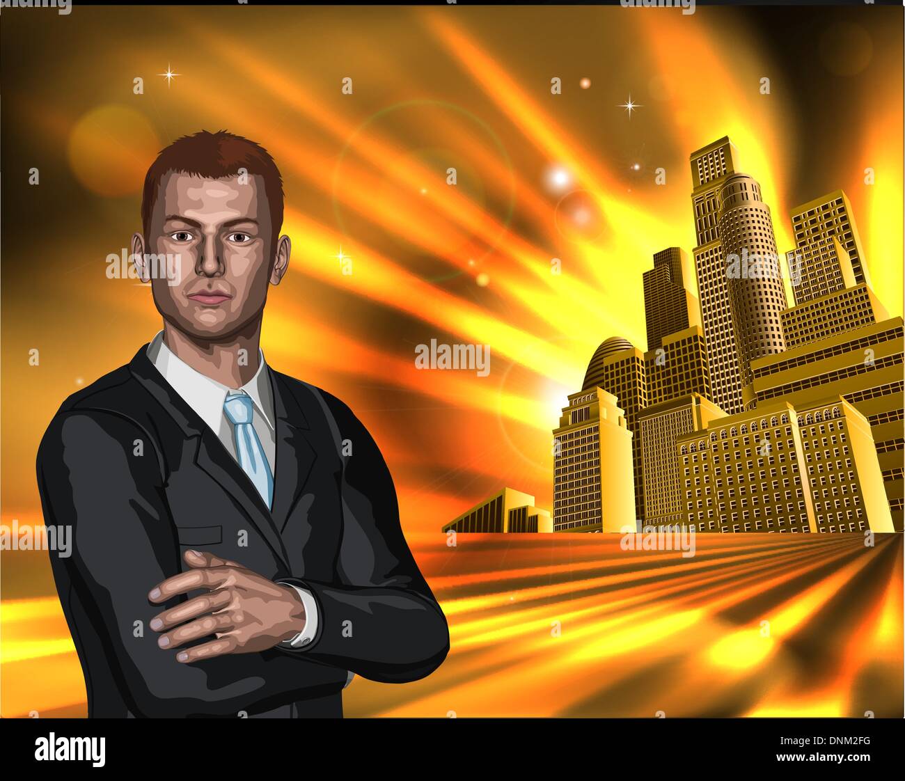 Successful young man standing in Stock Vector Images - Alamy