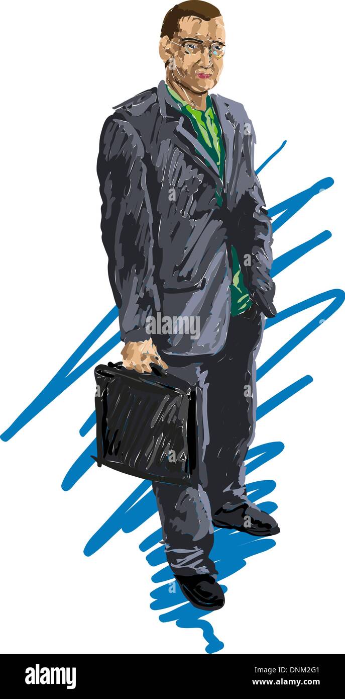 a business man vector in sketchy style Stock Vector Image & Art - Alamy