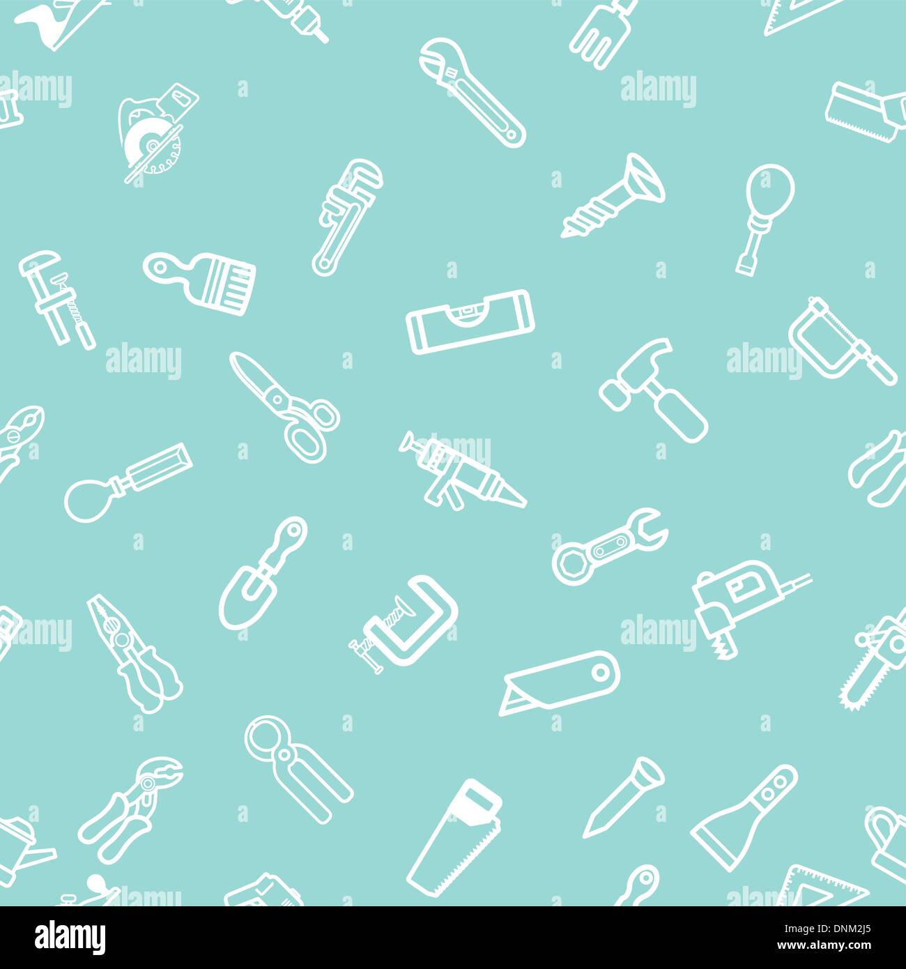 A repeatable background tile featuring lots of hardware and tool icons ...