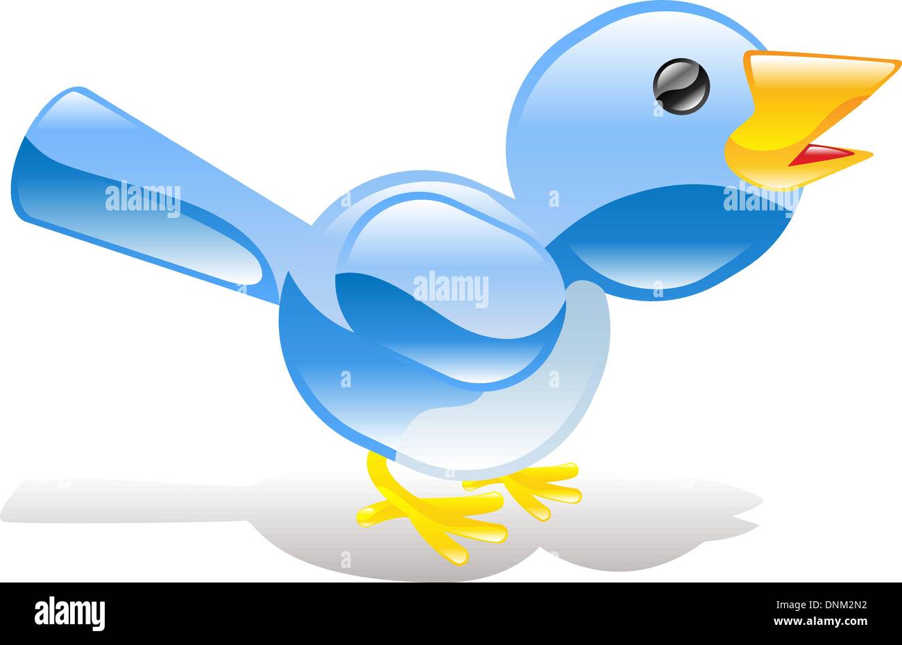 A tweet ing twitter ing blue bird icon or symbol Stock Vector Image ...