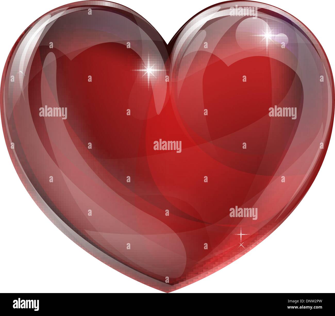 A shiny glossy heart illustration. Classic symbol for love Stock Vector ...
