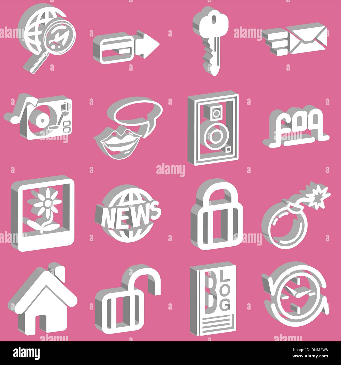 Web computing icons series hi-res stock photography and images - Alamy