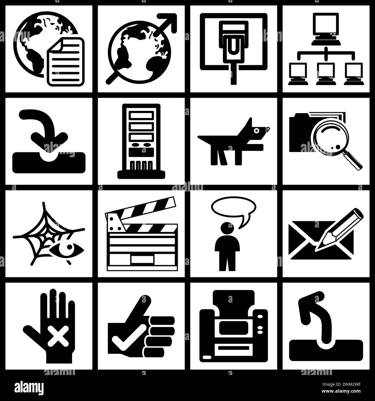 Set of web icons Stock Vector Image & Art - Alamy