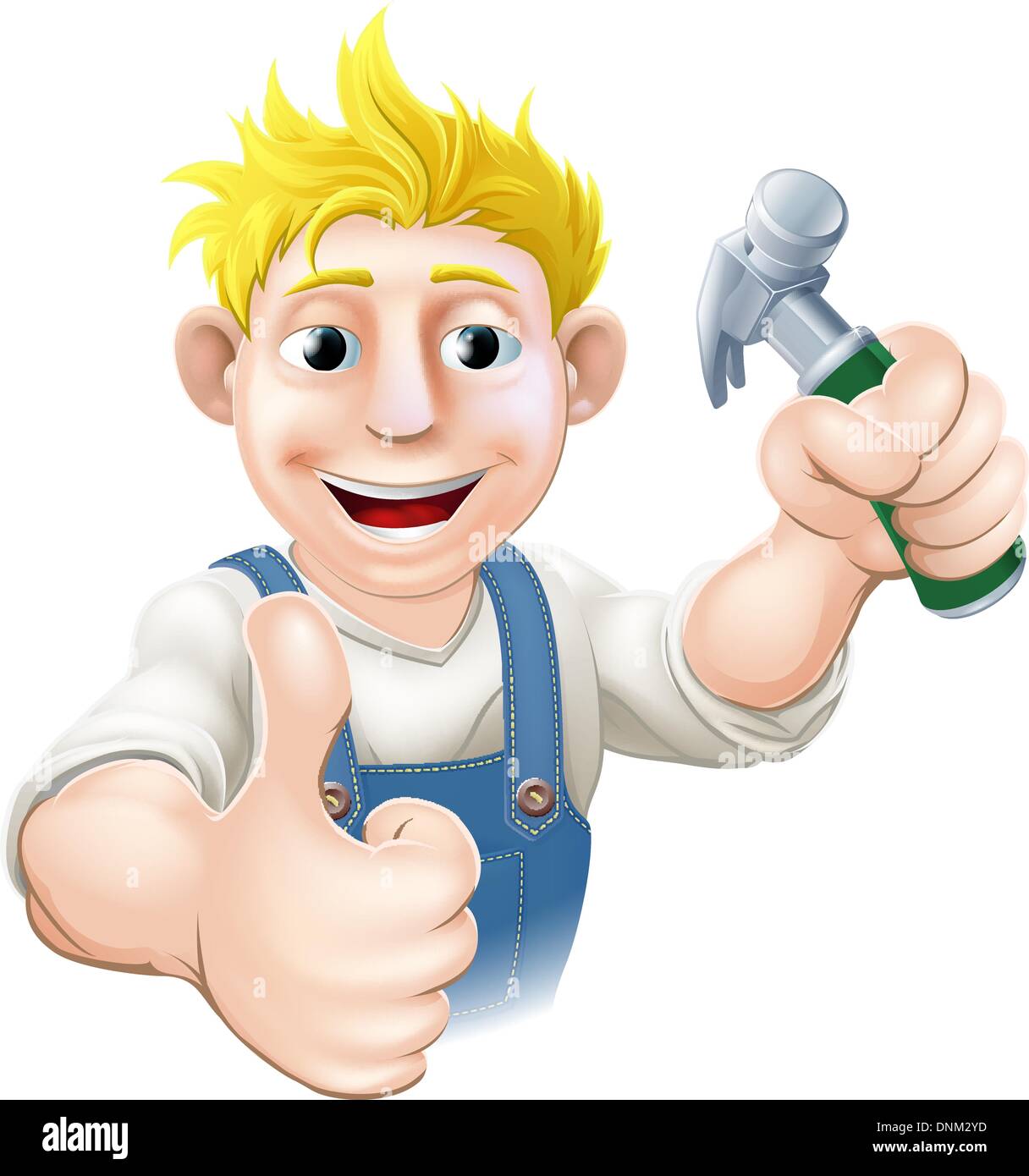 Cartoon carpenter construction guy hammer hi-res stock photography and ...