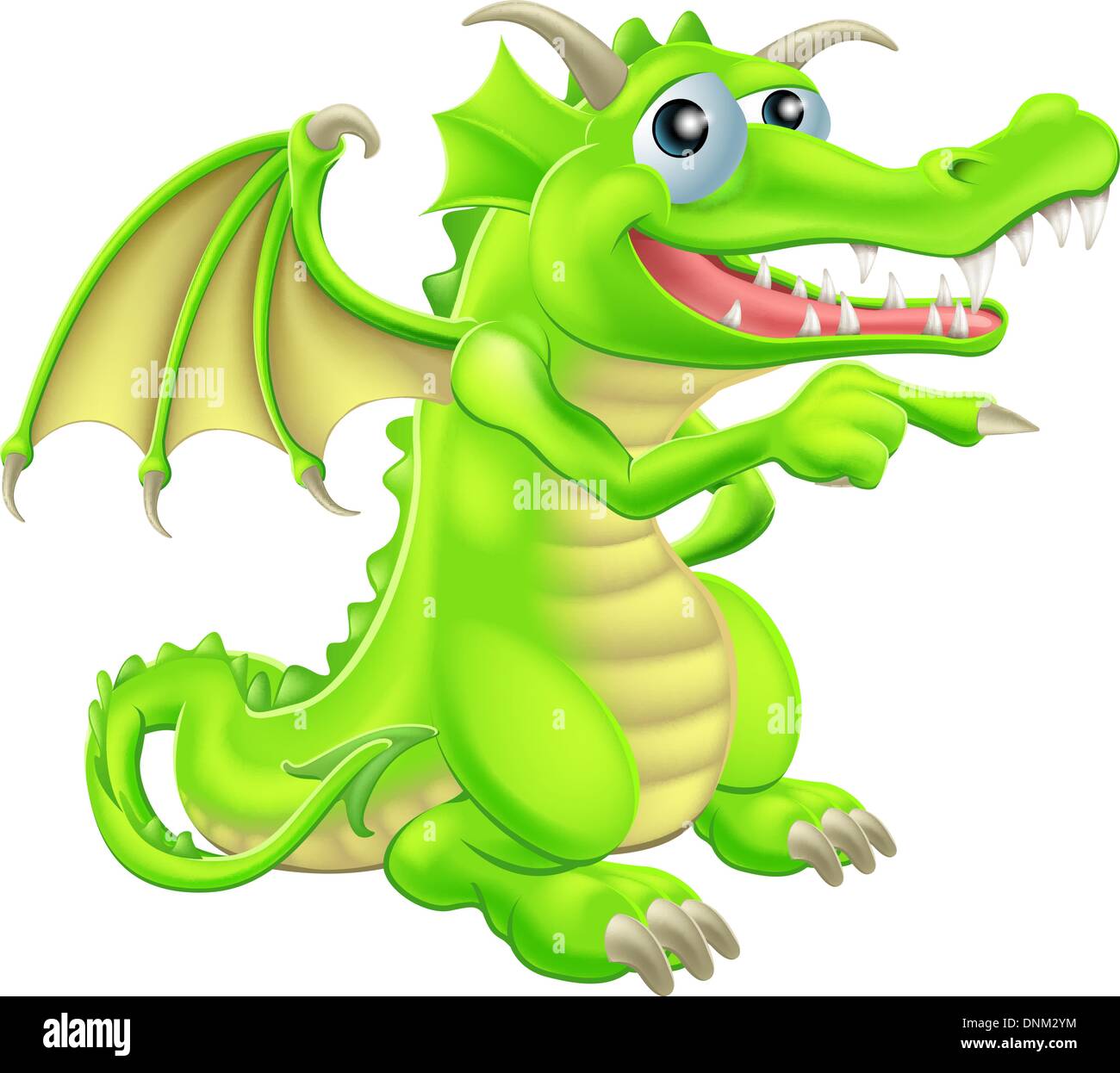 Cartoon illustration dragon smiling Stock Vector Images - Alamy