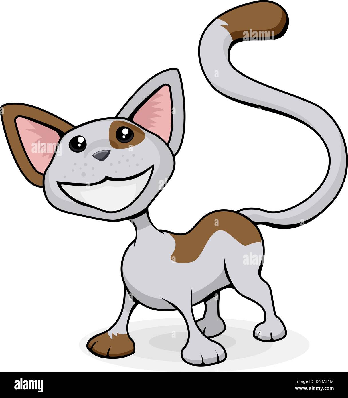 A cute happy smiling cat cartoon illustration Stock Vector Image & Art ...