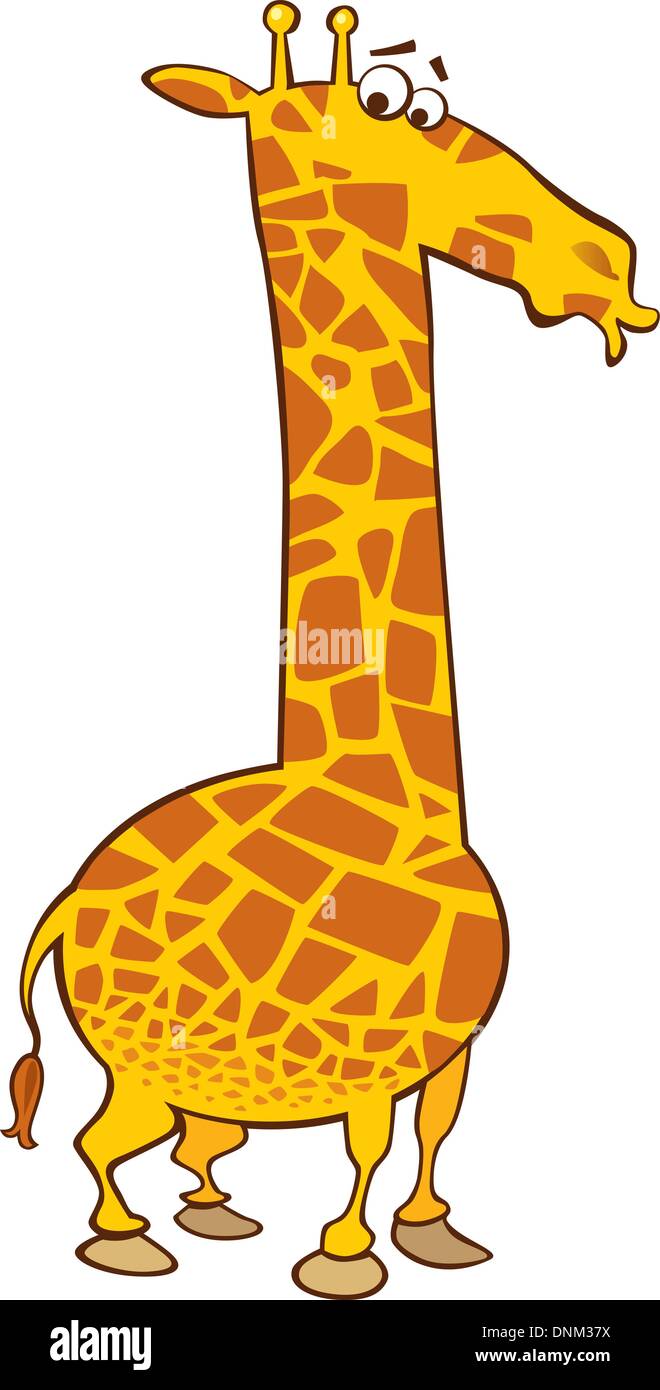 Cartoon Illustration of funny giraffe Stock Vector Image & Art - Alamy
