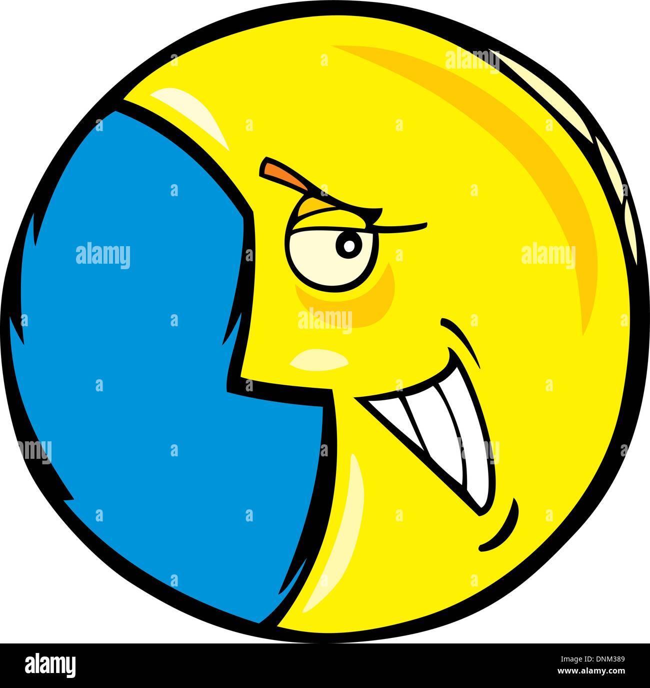 Cartoon illustration of funny moon Stock Vector Image & Art - Alamy