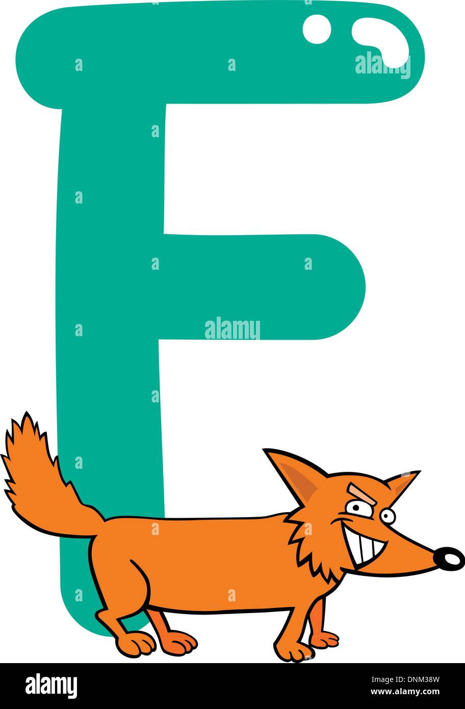 cartoon illustration of F letter for fox Stock Vector Image & Art - Alamy