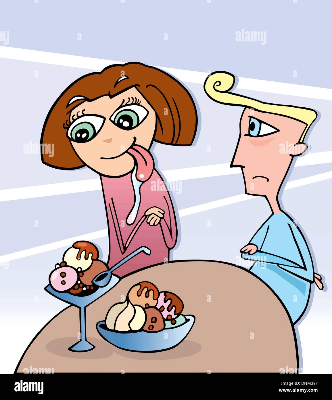 Cartoon illustration hungry boy hi-res stock photography and images - Alamy