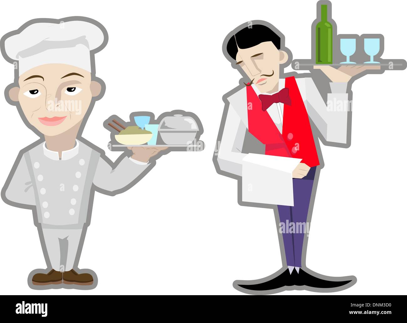 Waiter outfit Stock Vector Images - Alamy