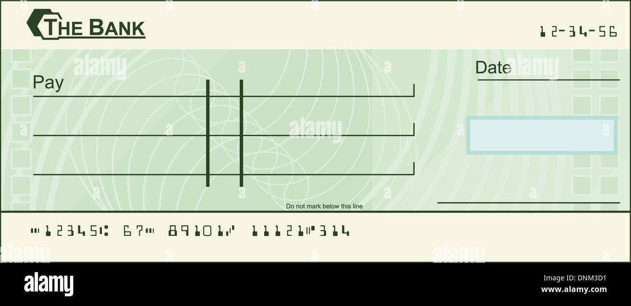 An illustration of a green blank cheque Stock Vector Image & Art - Alamy