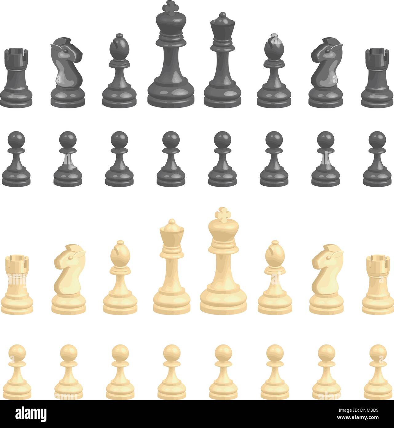 Chess pieces vector vectors hi-res stock photography and images - Alamy