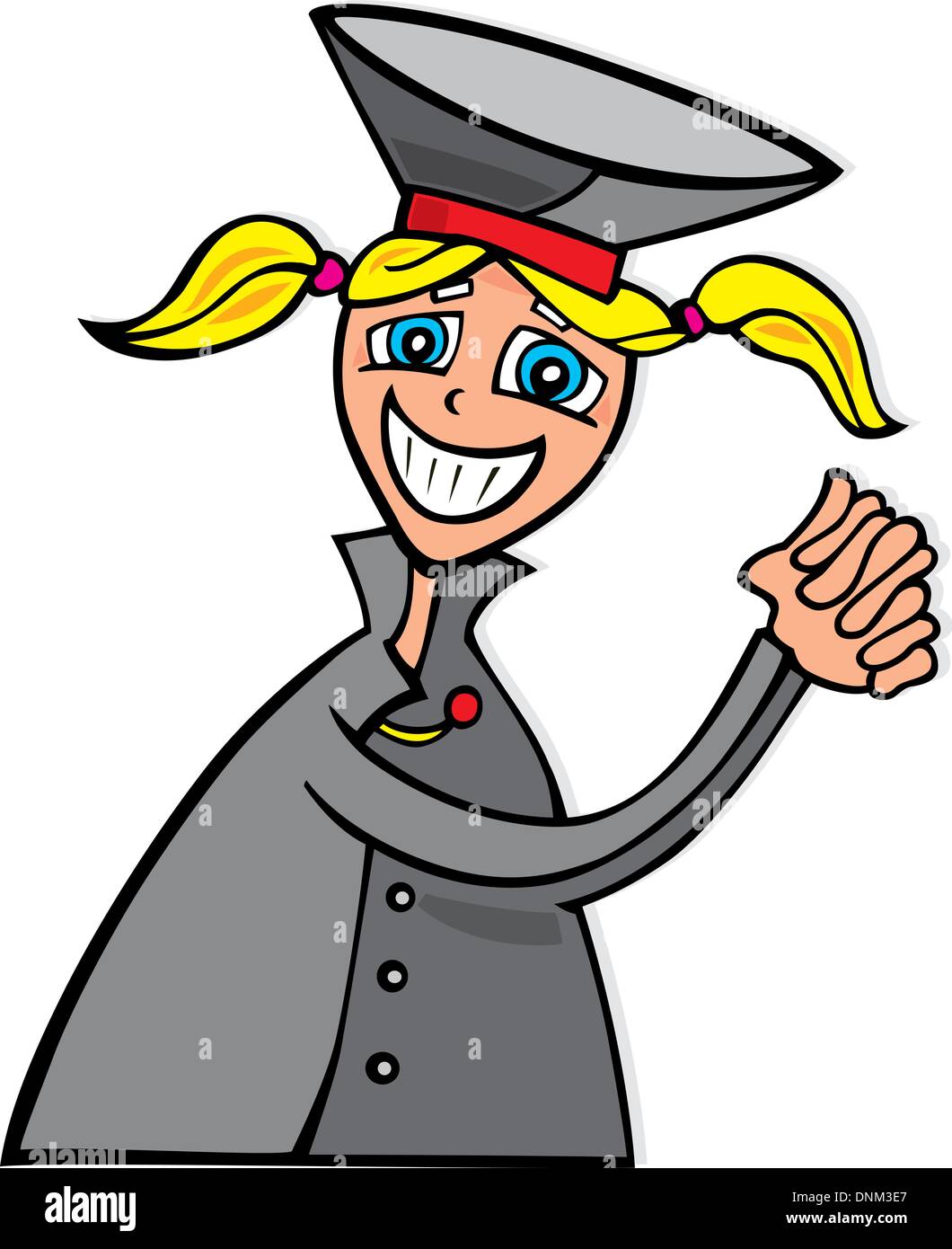 Cartoon illustration of happy graduate girl Stock Vector Image & Art ...
