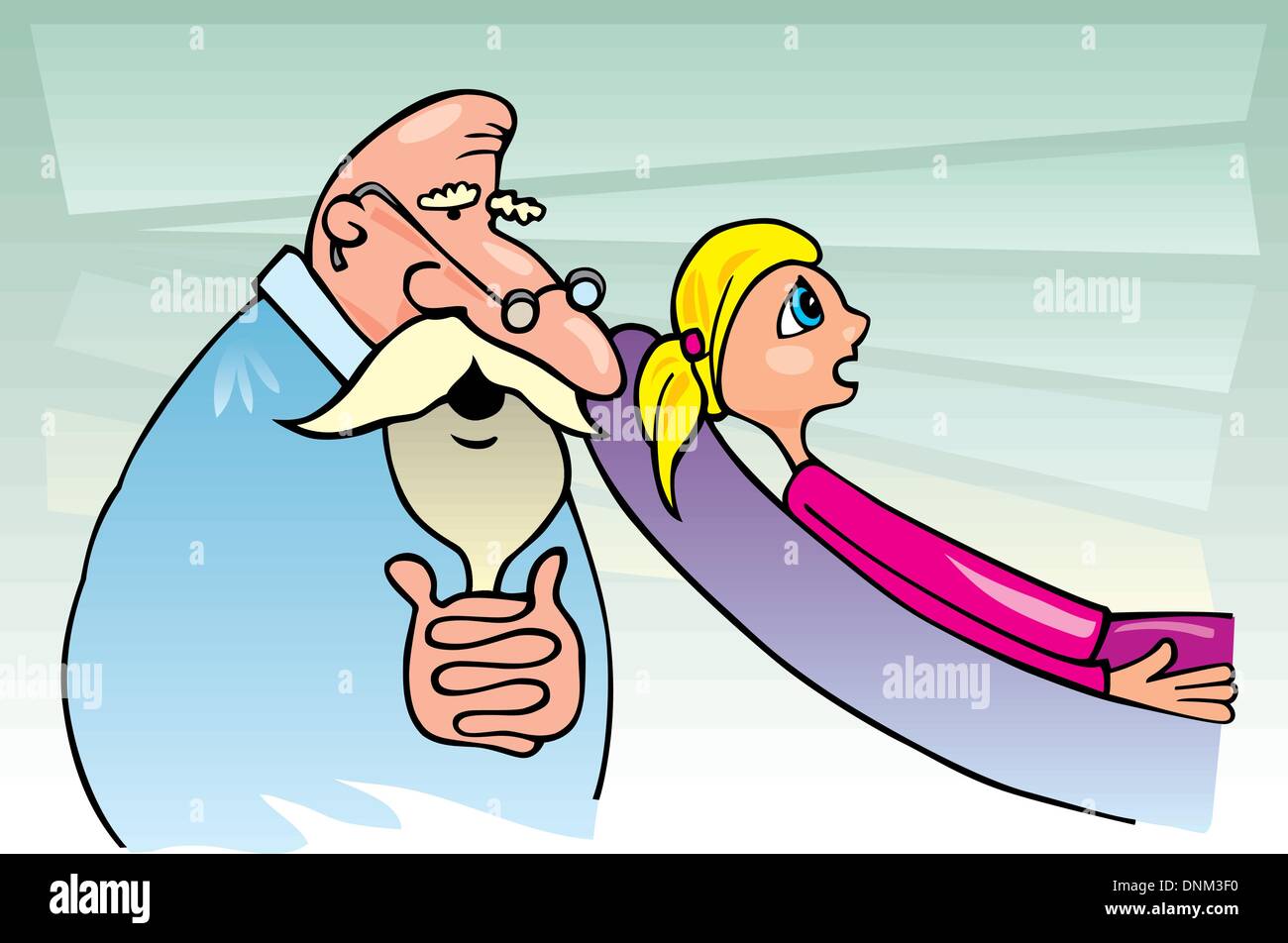 Cartoon illustration of blond teen girl at shrink doctor Stock Vector ...