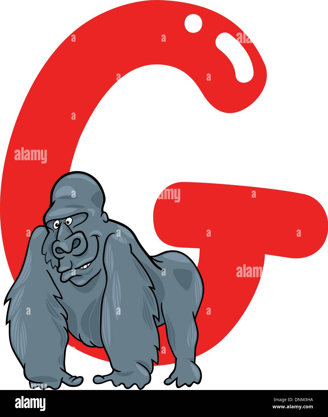 cartoon illustration of G letter for gorilla Stock Vector Image & Art ...