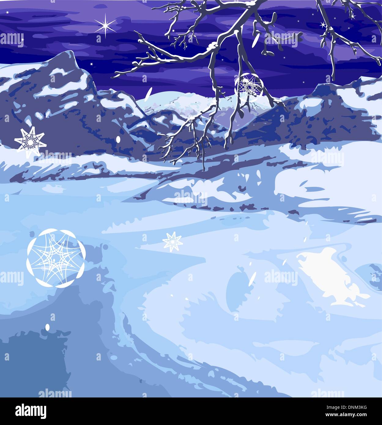 The lakes and frost Stock Vector Images - Alamy