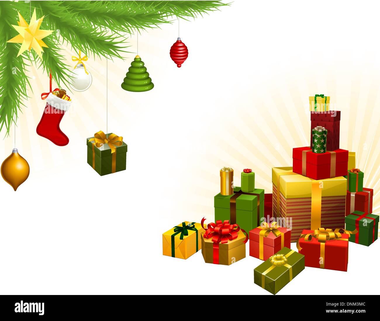 Golden lights in christmas Stock Vector Images - Alamy