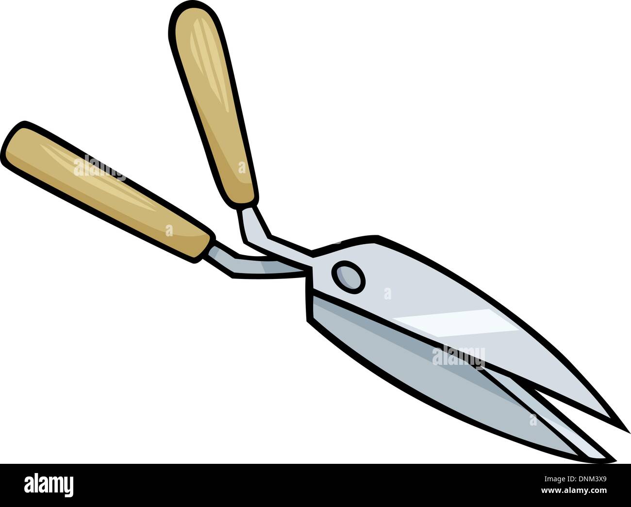 Cartoon Illustration of Hedge Scissors Clip Art Stock Vector Image ...