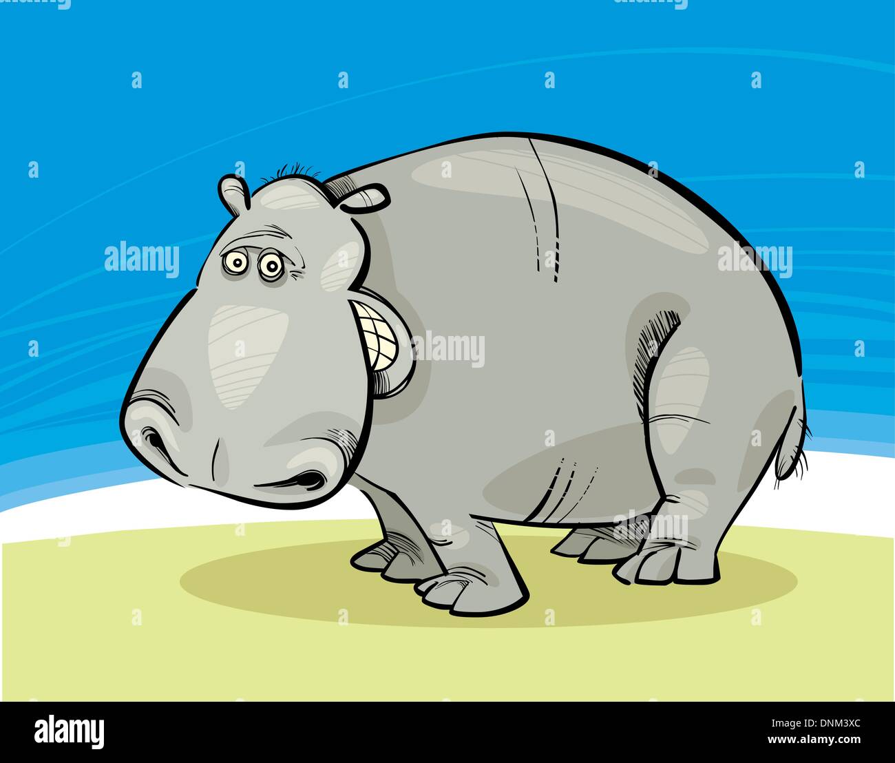 Illustration of funny smiling Hippopotamus Stock Vector Image & Art - Alamy