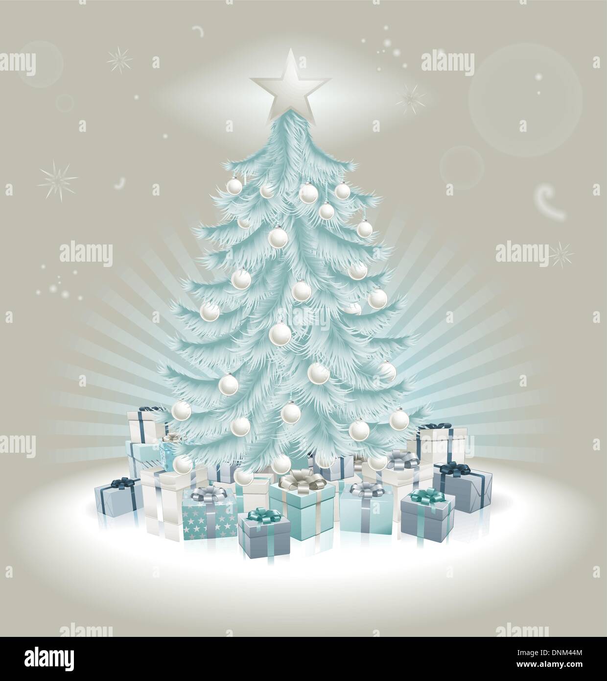 Xmas gifts tree lights Stock Vector Images - Alamy