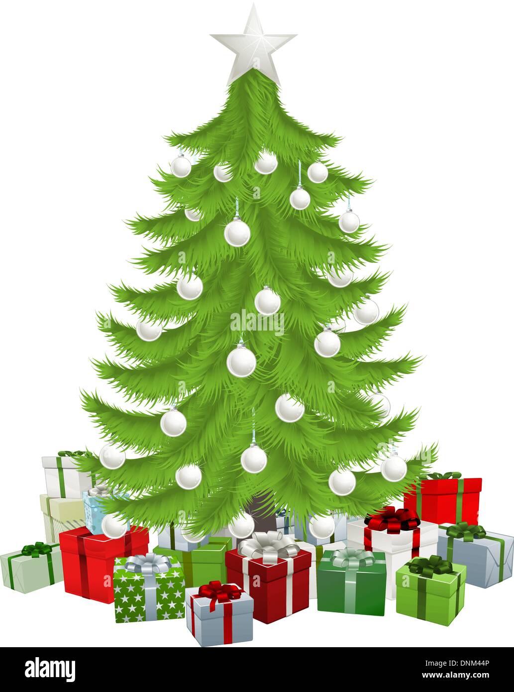 Christmas presents under the tree Stock Vector Images - Alamy
