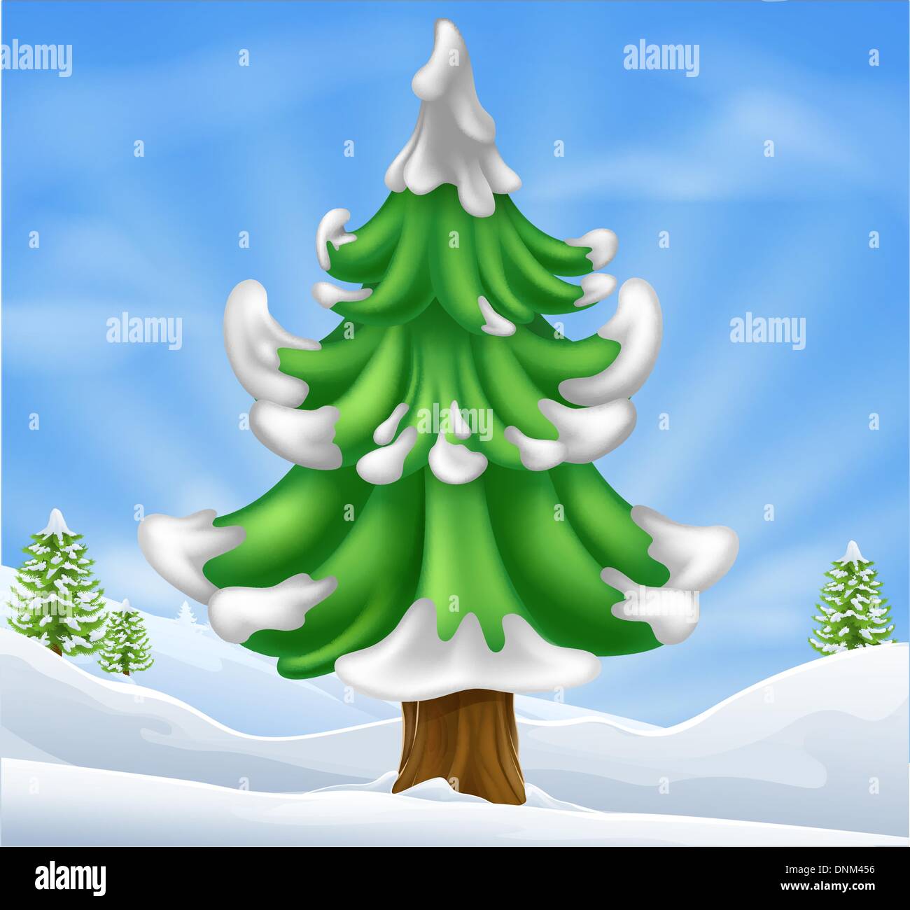 Outdoor christmas scene Stock Vector Images - Alamy
