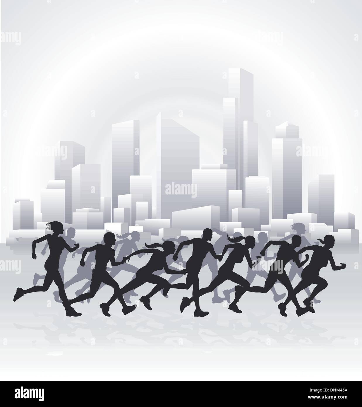 Group of runners Stock Vector Images - Alamy