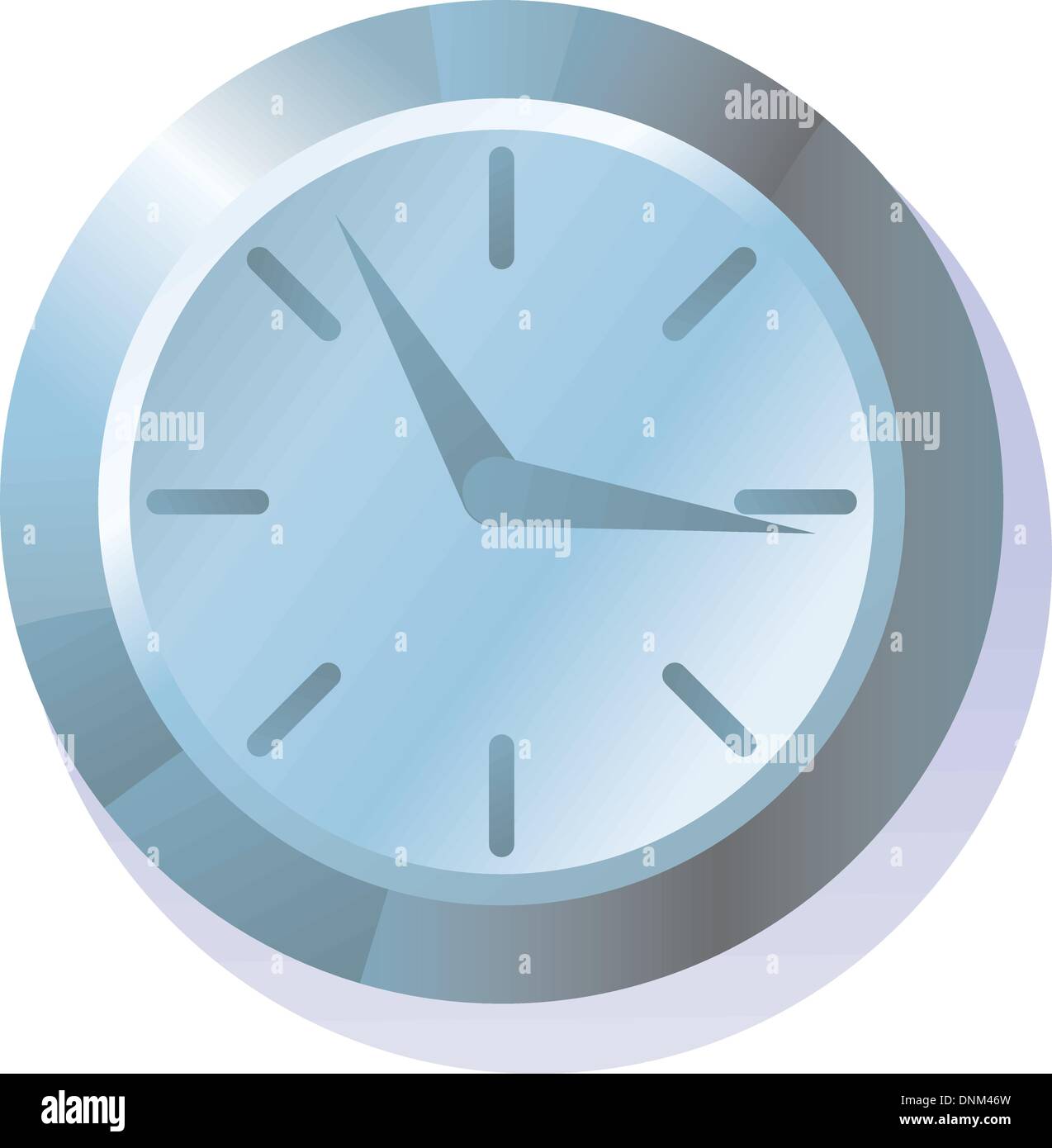 An illustration of a metallic clock on a wall Stock Vector Image & Art ...