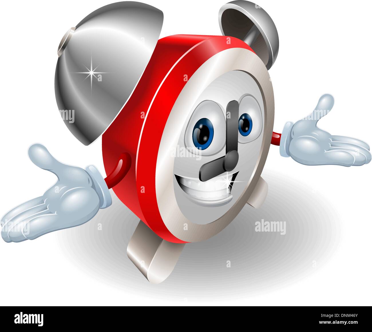 Illustration of a cute red alarm clock character Stock Vector Image ...