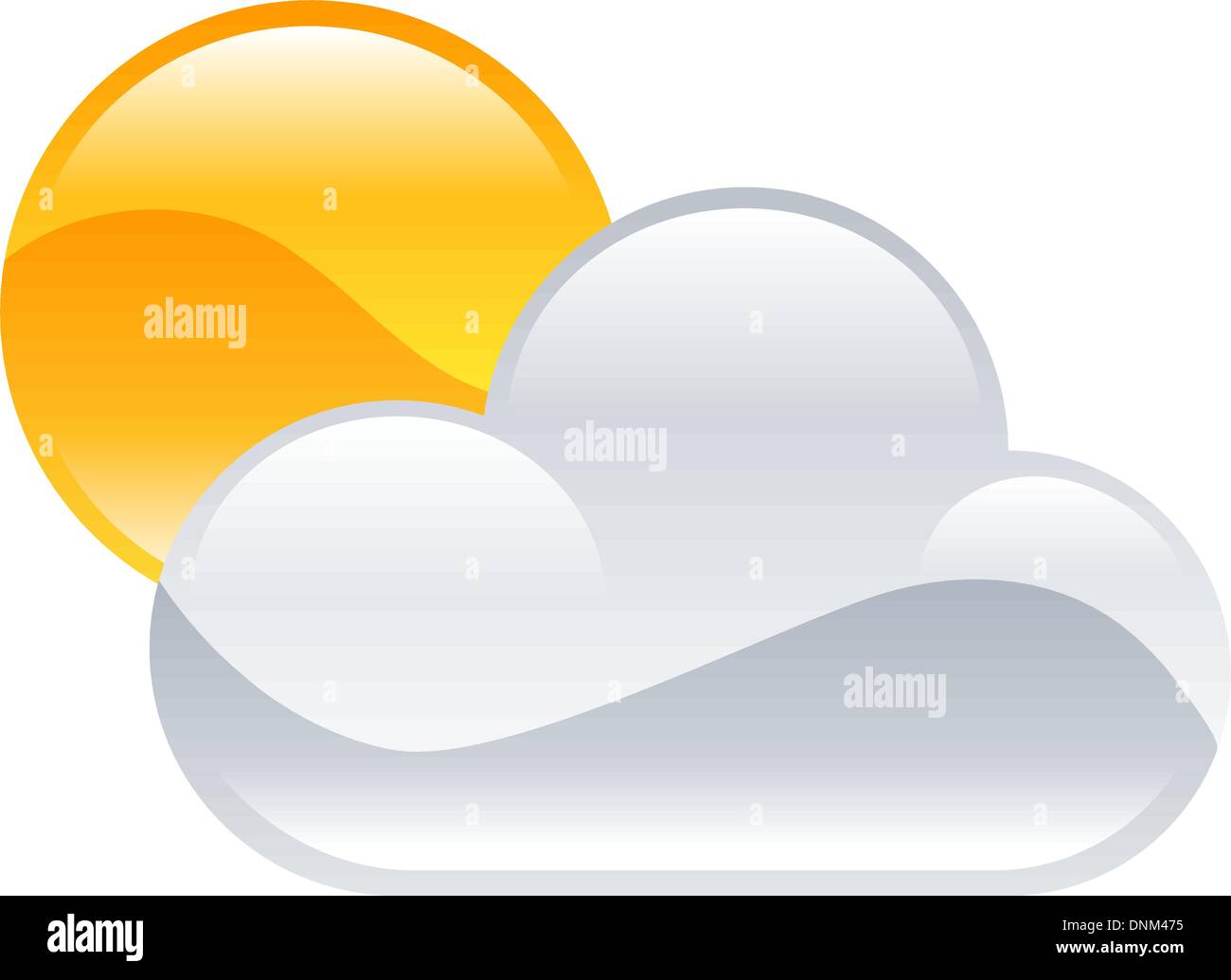 Illustration of cloud and sun Stock Vector Image & Art - Alamy