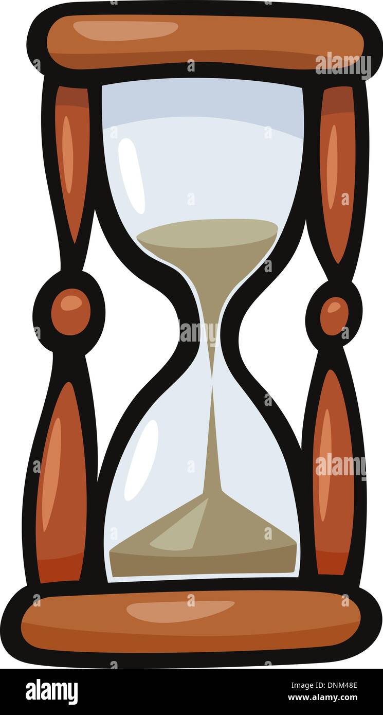 Cartoon Illustration of Hourglass or Sandglass Clip Art Stock Vector ...