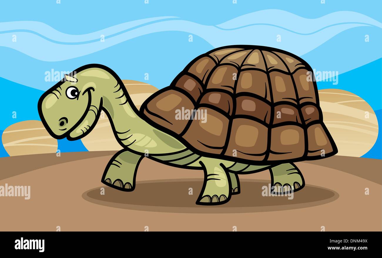 Illustration of funny cartoon turtle reptile animal Stock Vector Image ...