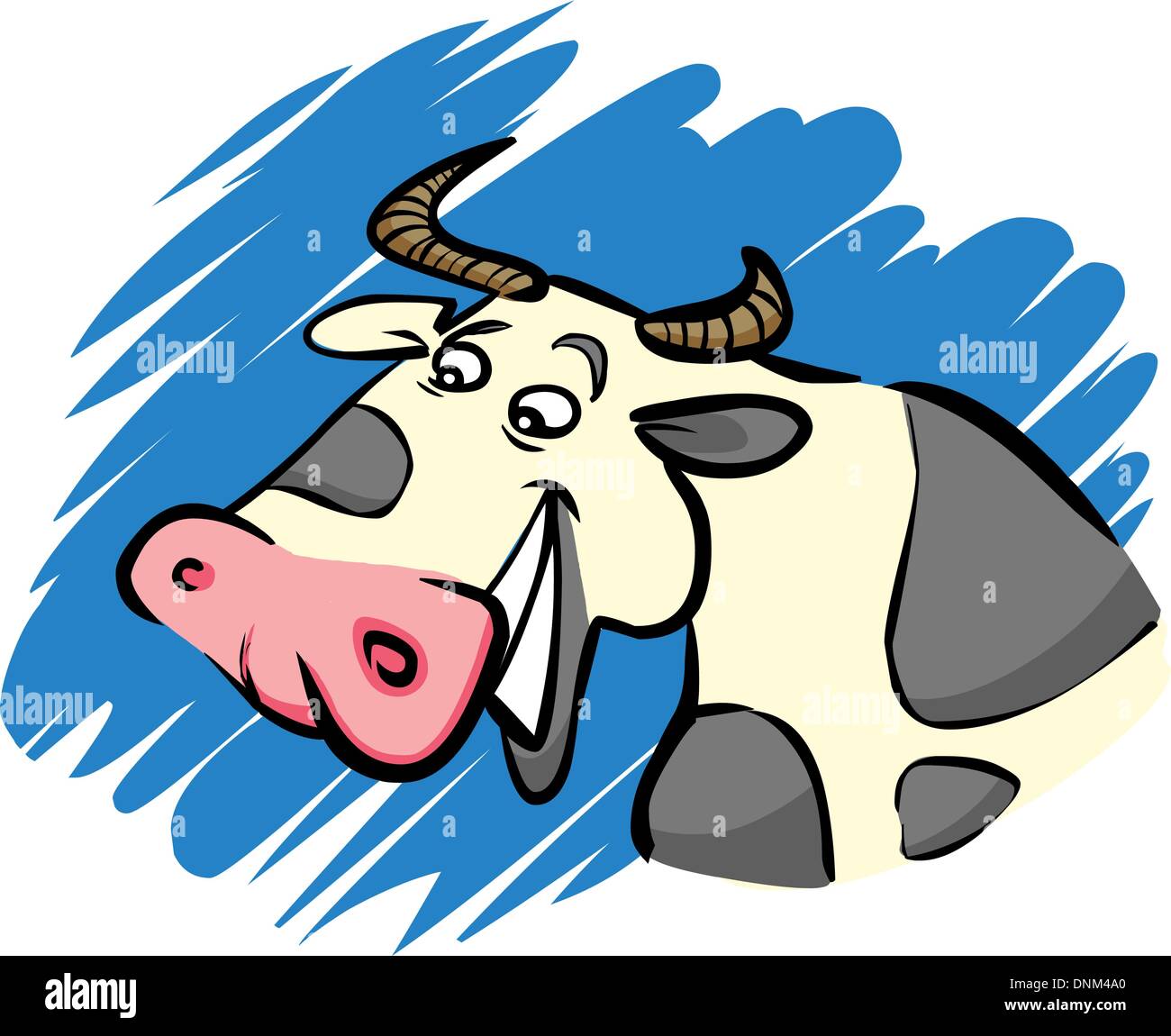 cartoon humorous illustration of funny farm cow Stock Vector Image ...