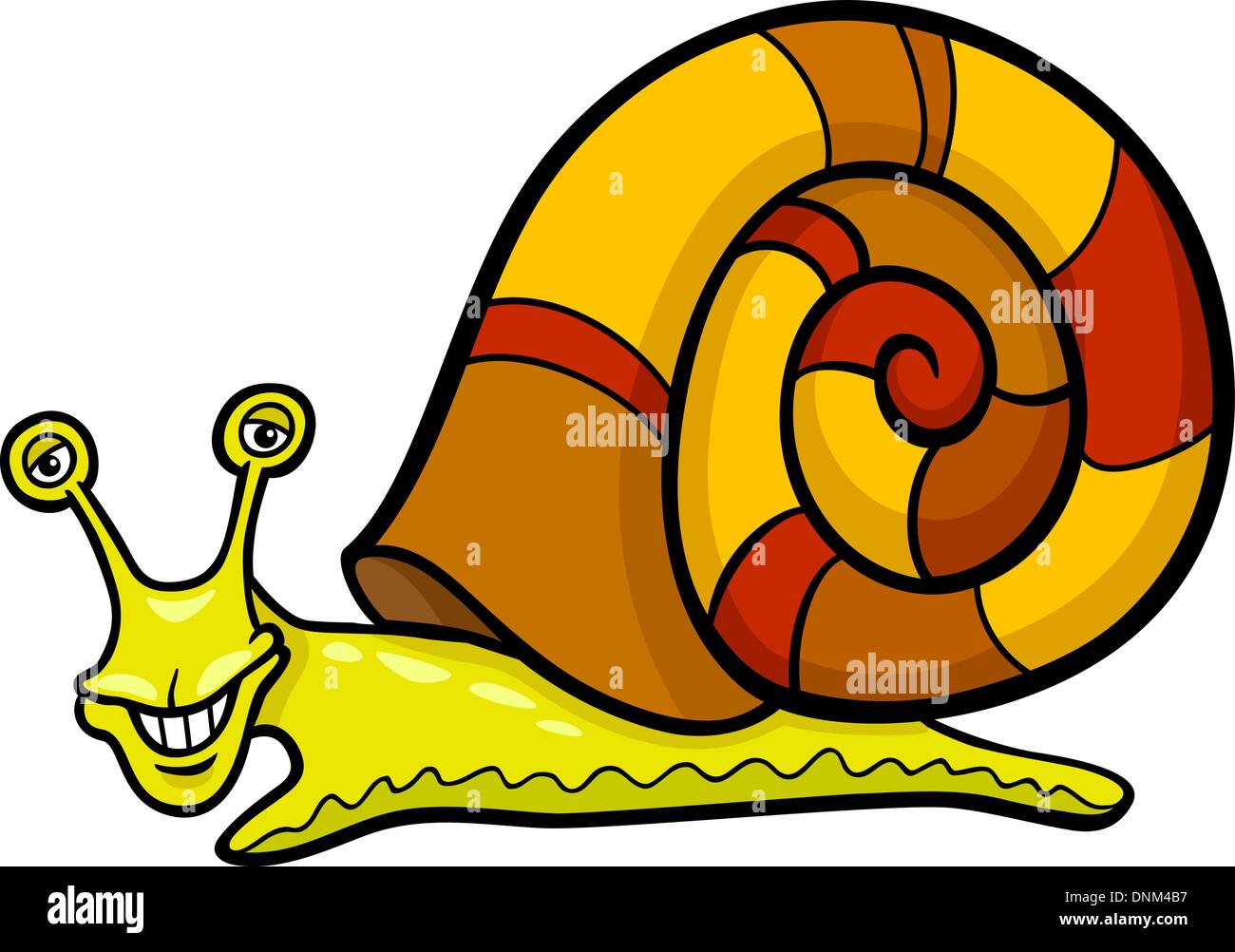 Cartoon illustration funny snail mollusk hi-res stock photography and ...