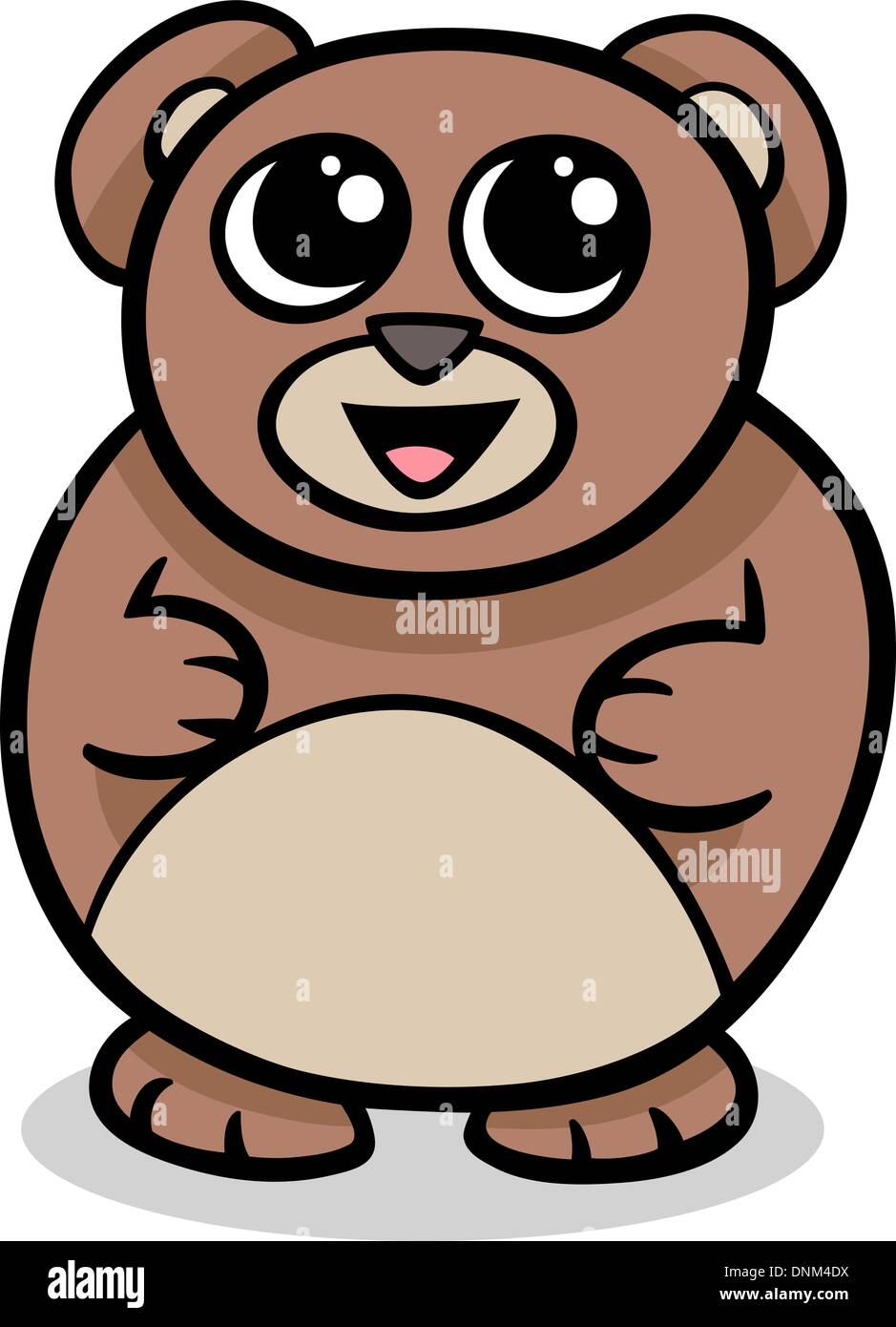 Cartoon Illustration of Kawaii Style Cute Teddy Bear Stock Vector Image ...