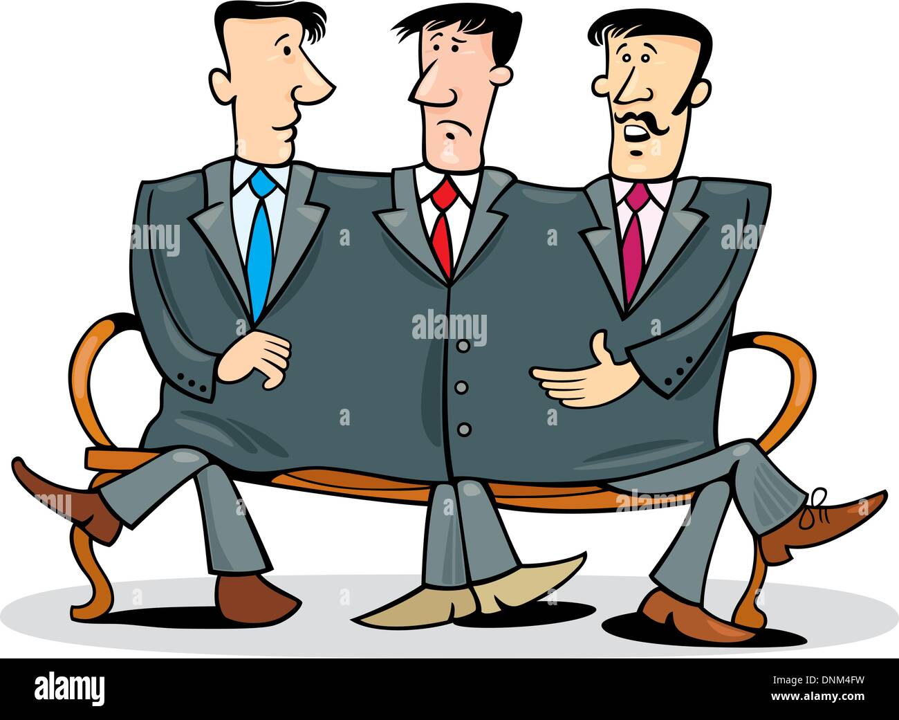 Concept cartoon illustration of company partners Stock Vector Image ...
