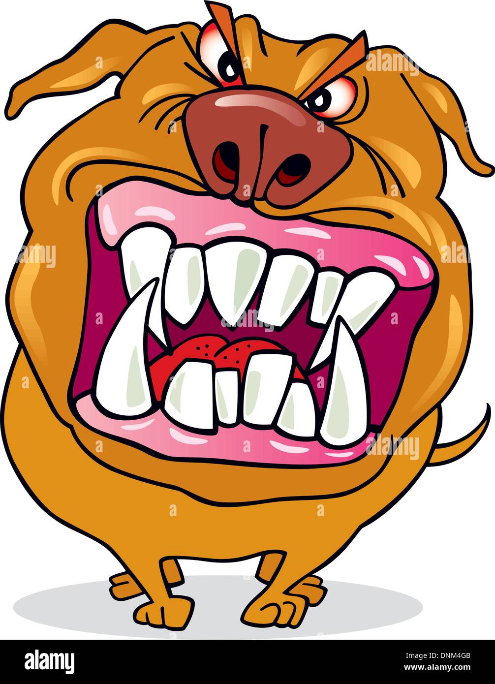 Cartoon illustration of bad dog baring teeth Stock Vector Image & Art ...
