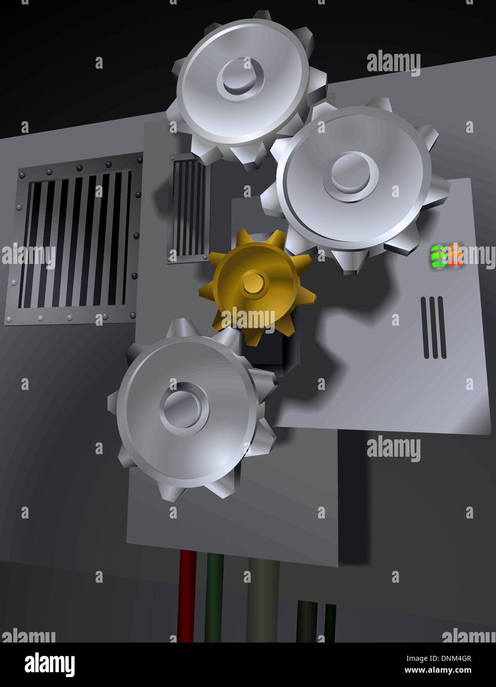 A machine with gears Stock Vector Image & Art - Alamy