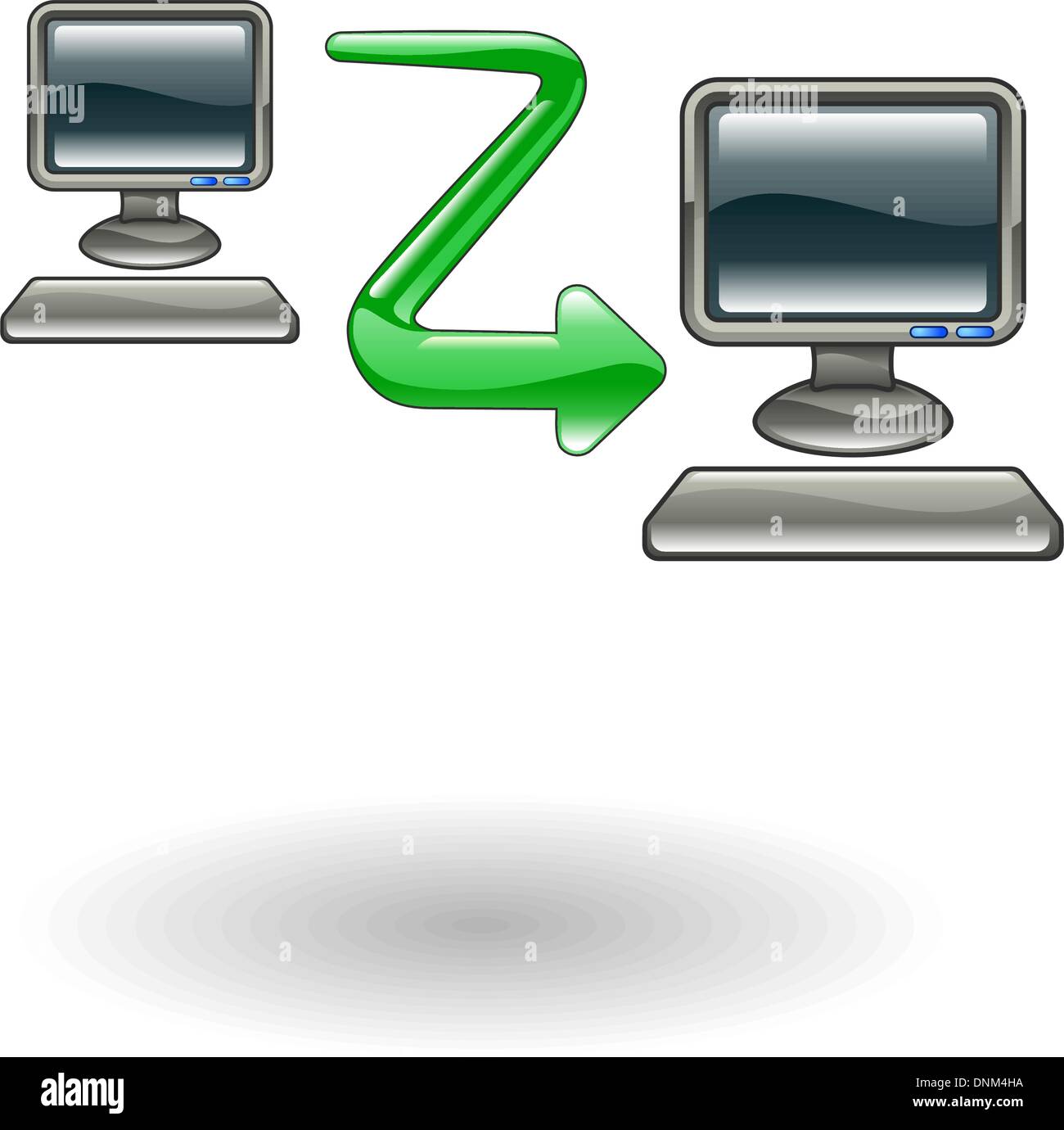 Illustration of connection of two computers Stock Vector Image & Art ... Illustration of connection of two computers Stock Vector Image & Art ...