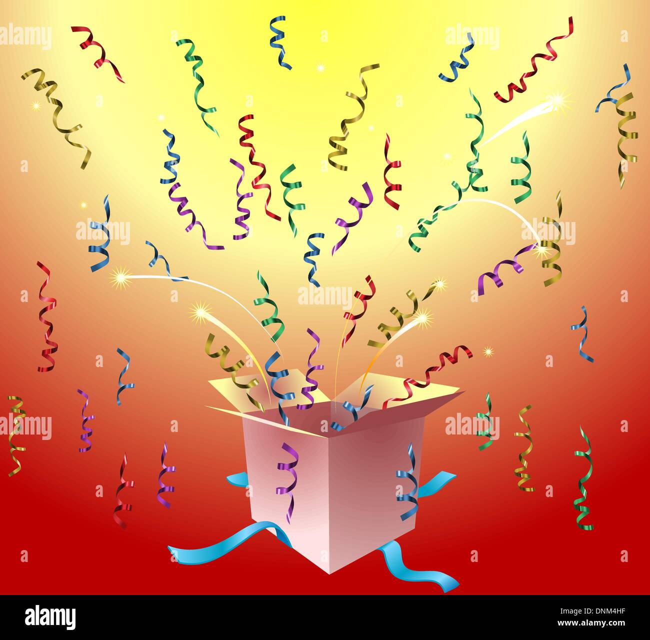 Colourful box present Stock Vector Images - Alamy