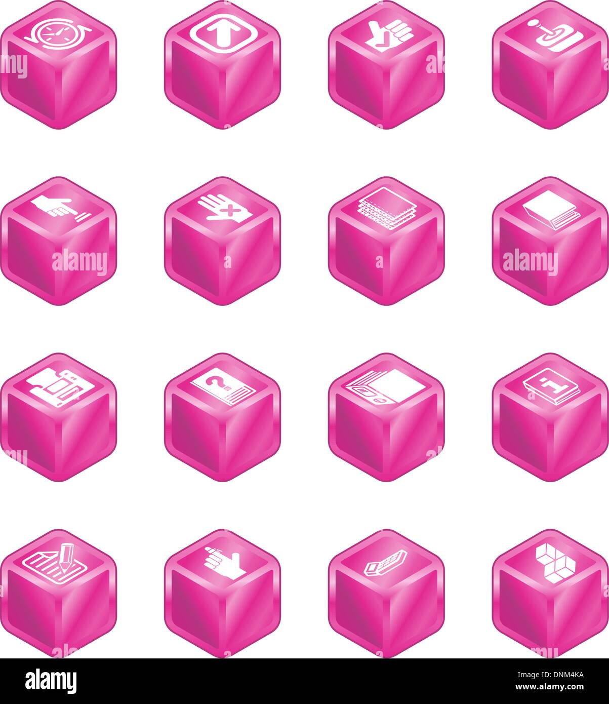 A cube icon series set for computer applications Stock Vector Image ...