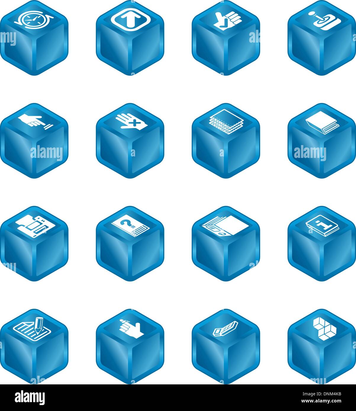 A cube icon series set for computer applications Stock Vector Image ...