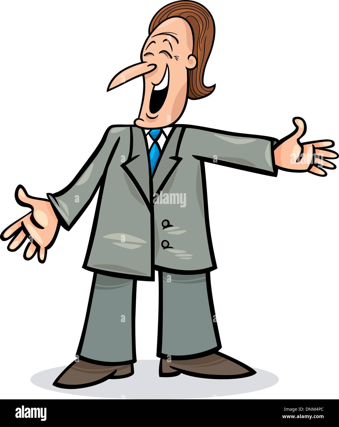 cartoon illustration of funny man in suit Stock Vector Image & Art - Alamy