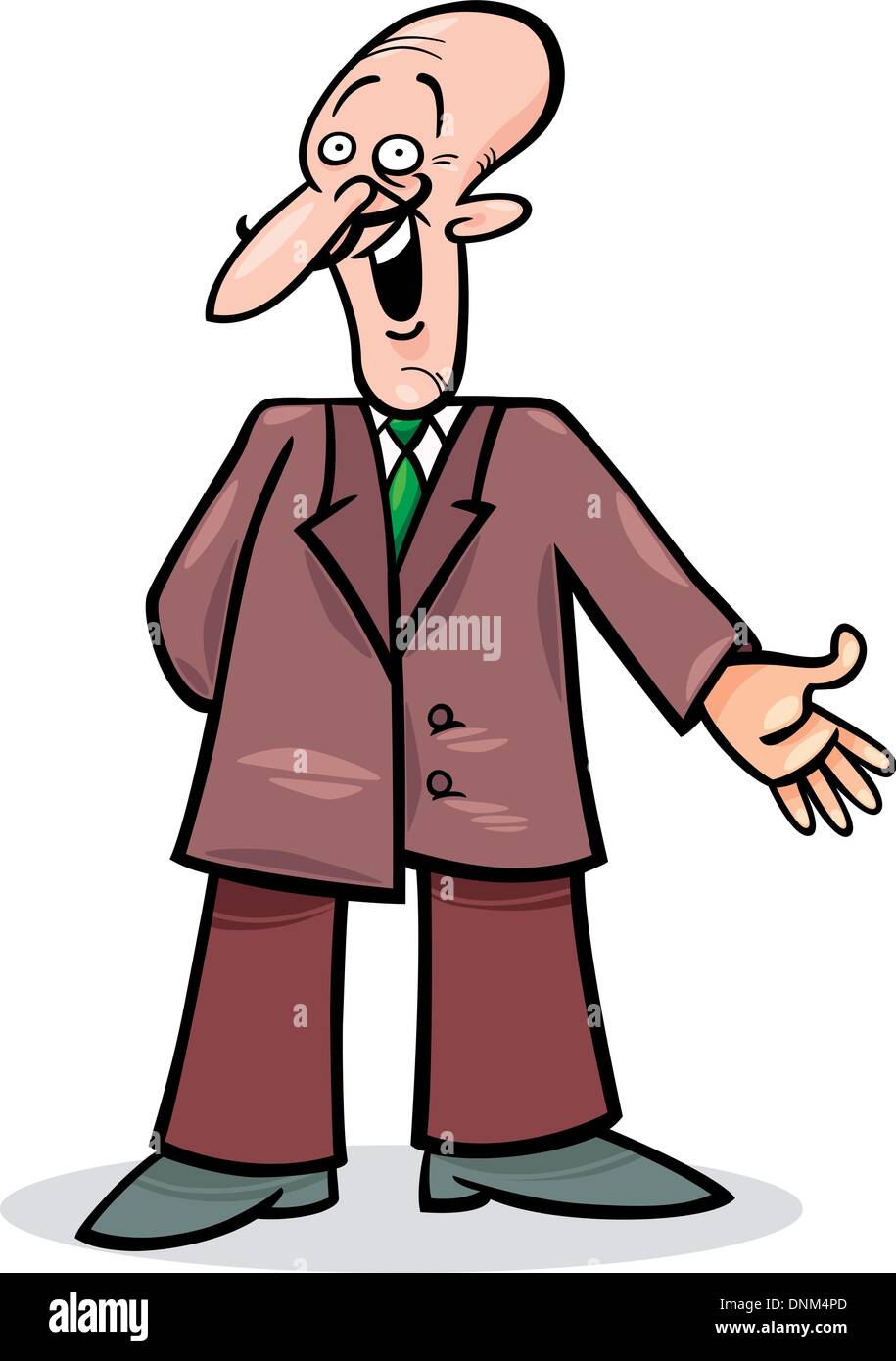 cartoon illustration of funny man in suit Stock Vector Image & Art - Alamy
