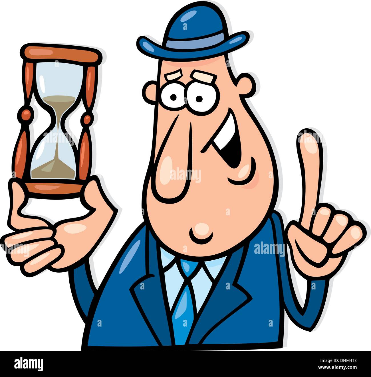 Cartoon illustration of man with clepsydra Stock Vector Image & Art - Alamy
