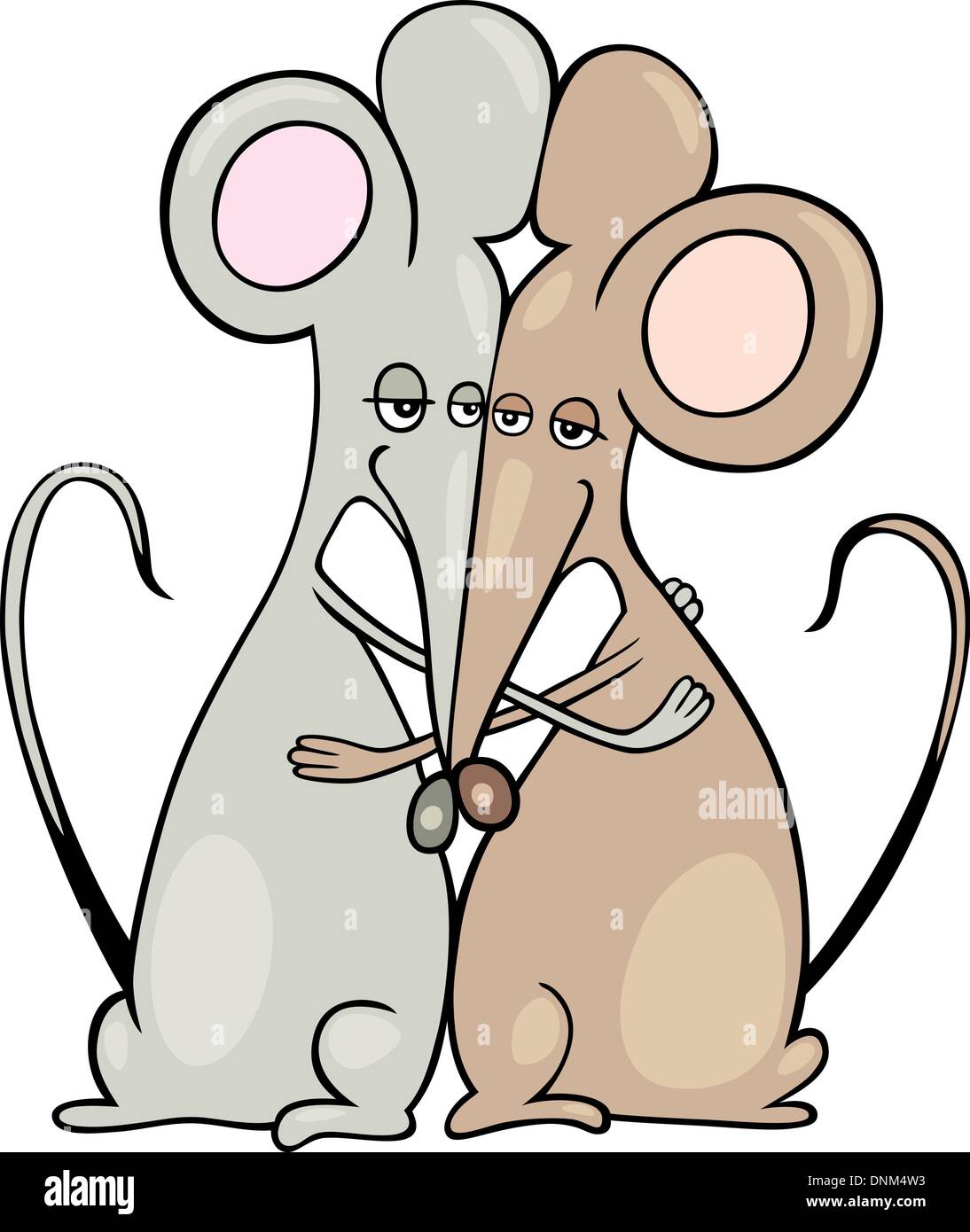 Mice cute cartoon card Stock Vector Images - Alamy